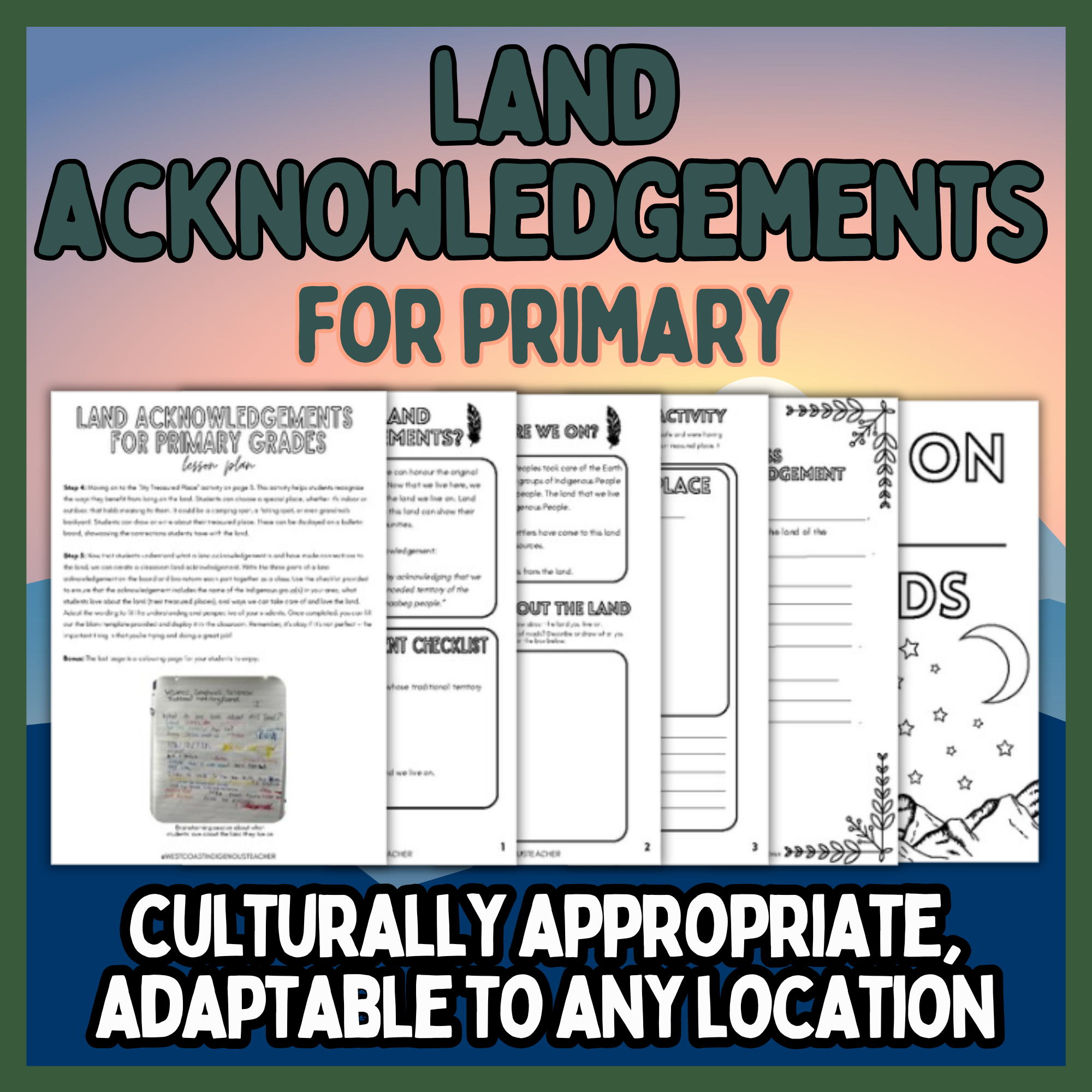 Land Acknowledgement Activity for Primary Grades - West Coast ...