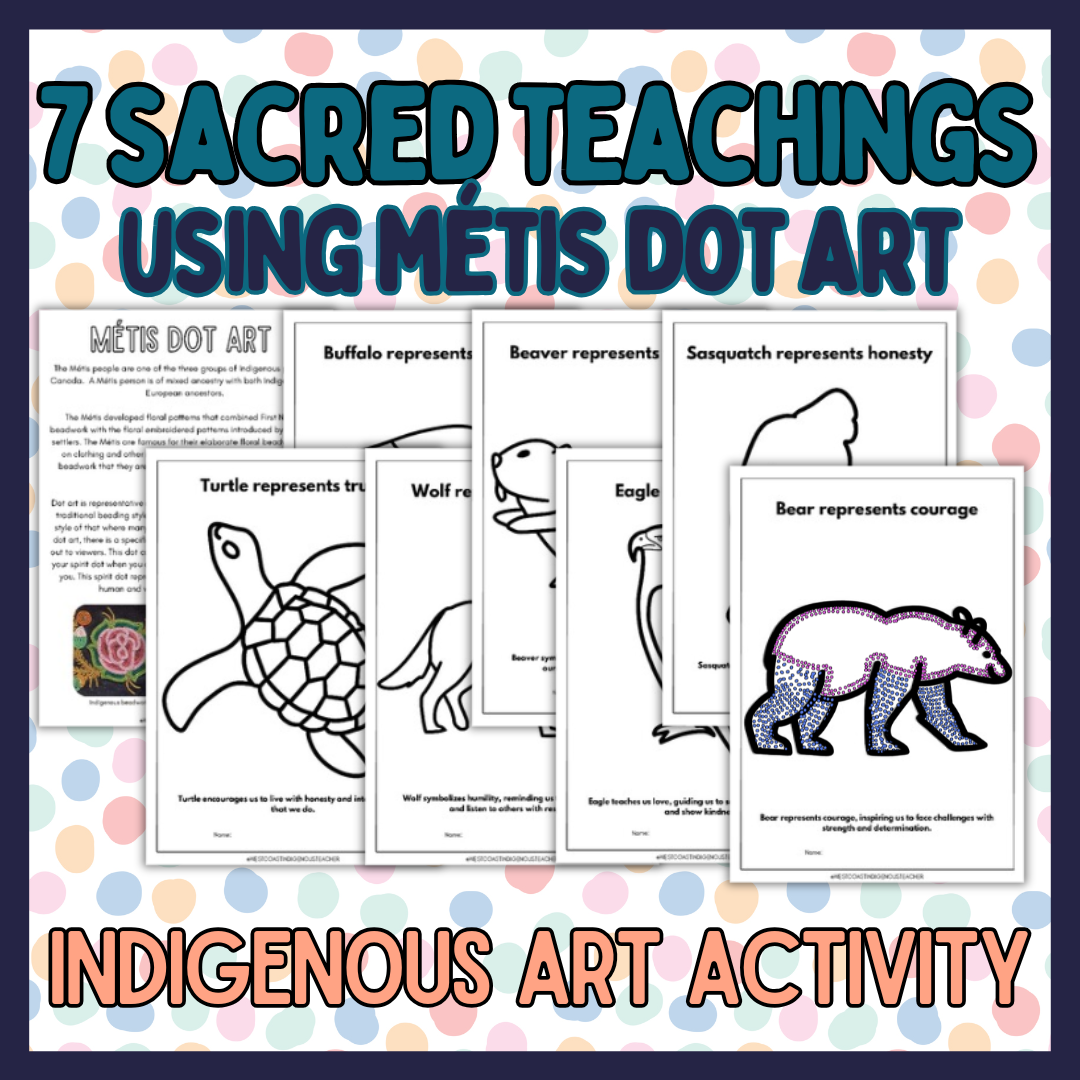 The 7 Sacred Teachings using Métis Dot Art - West Coast Indigenous Teacher