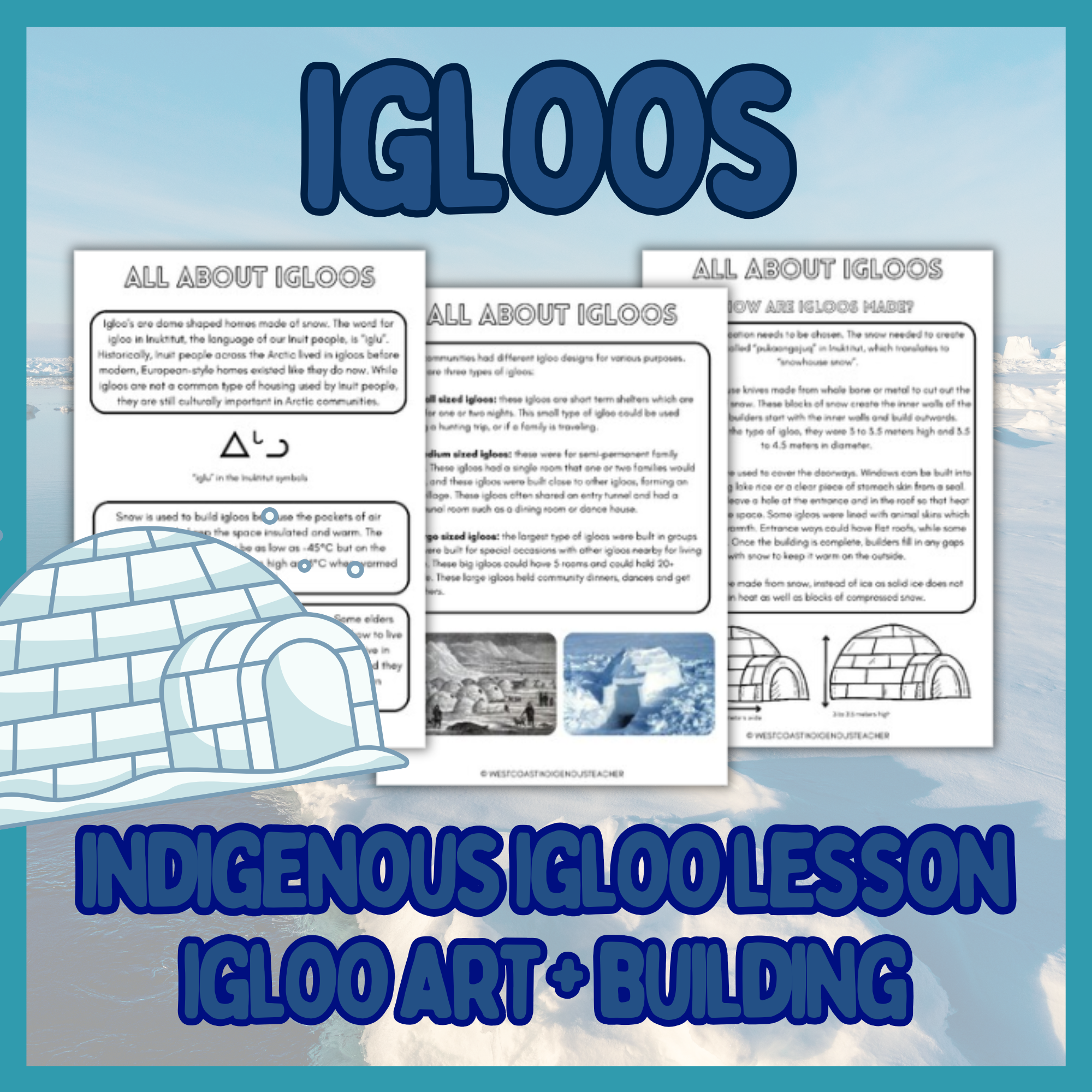 Igloo Craft + Winter Art - Indigenous Art - Inuit Culture - Igloo ...