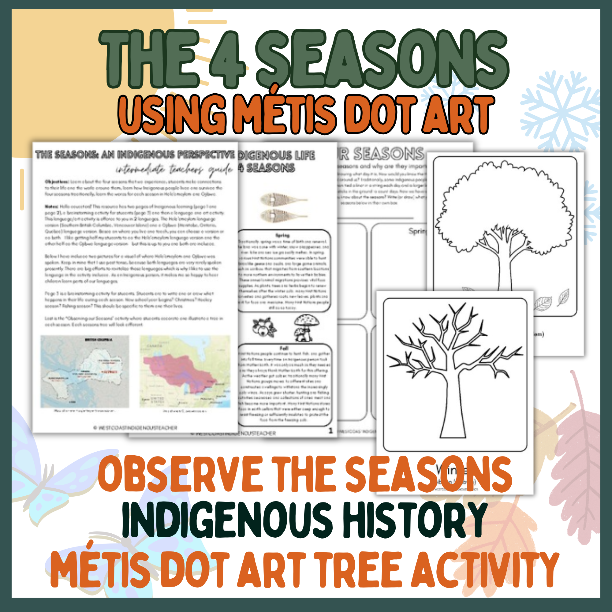 The 4 Seasons - Indigenous Art Canada - Seasons Activity - Four Seasons ...