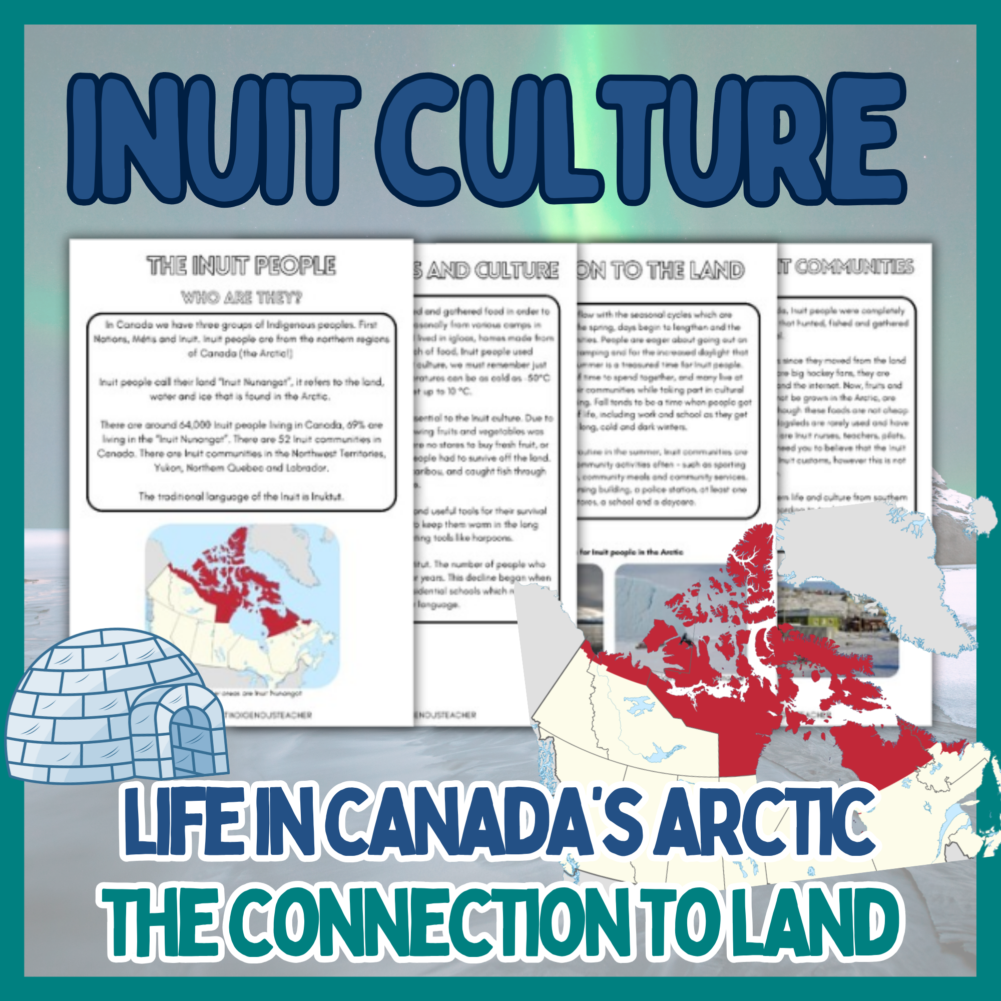 Indigenous Education Winter Bundle - Inuit Culture - Igloos - Inukshuks ...