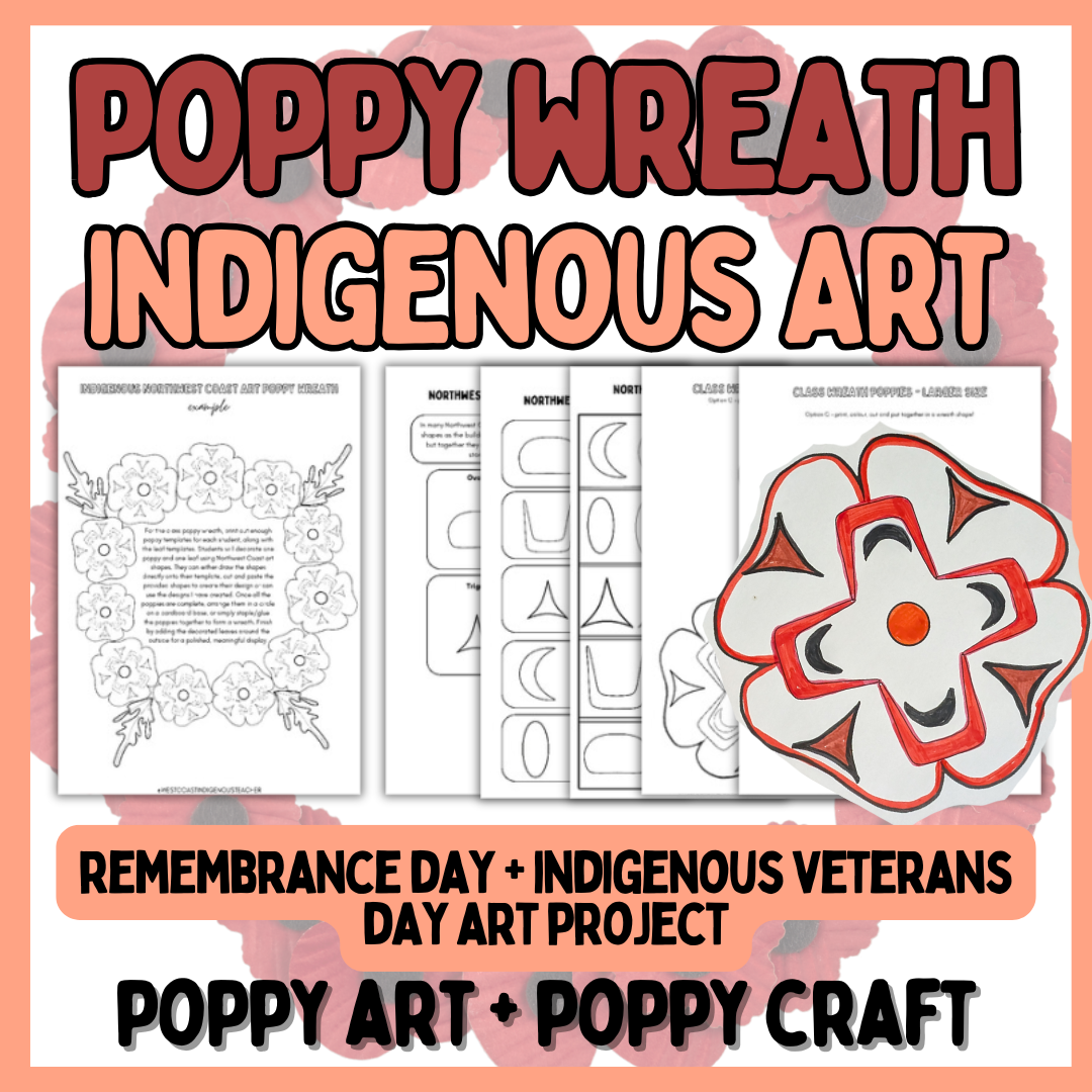 Poppy Wreath - Poppy Craft - Indigenous Art Canada - Remembrance Day ...